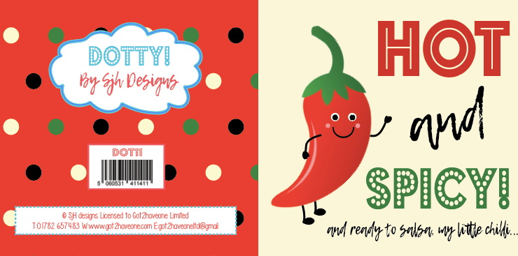 Dotty Card Range - Hot and Spicy Chilli Greetings Card — Red Robin Gifts
