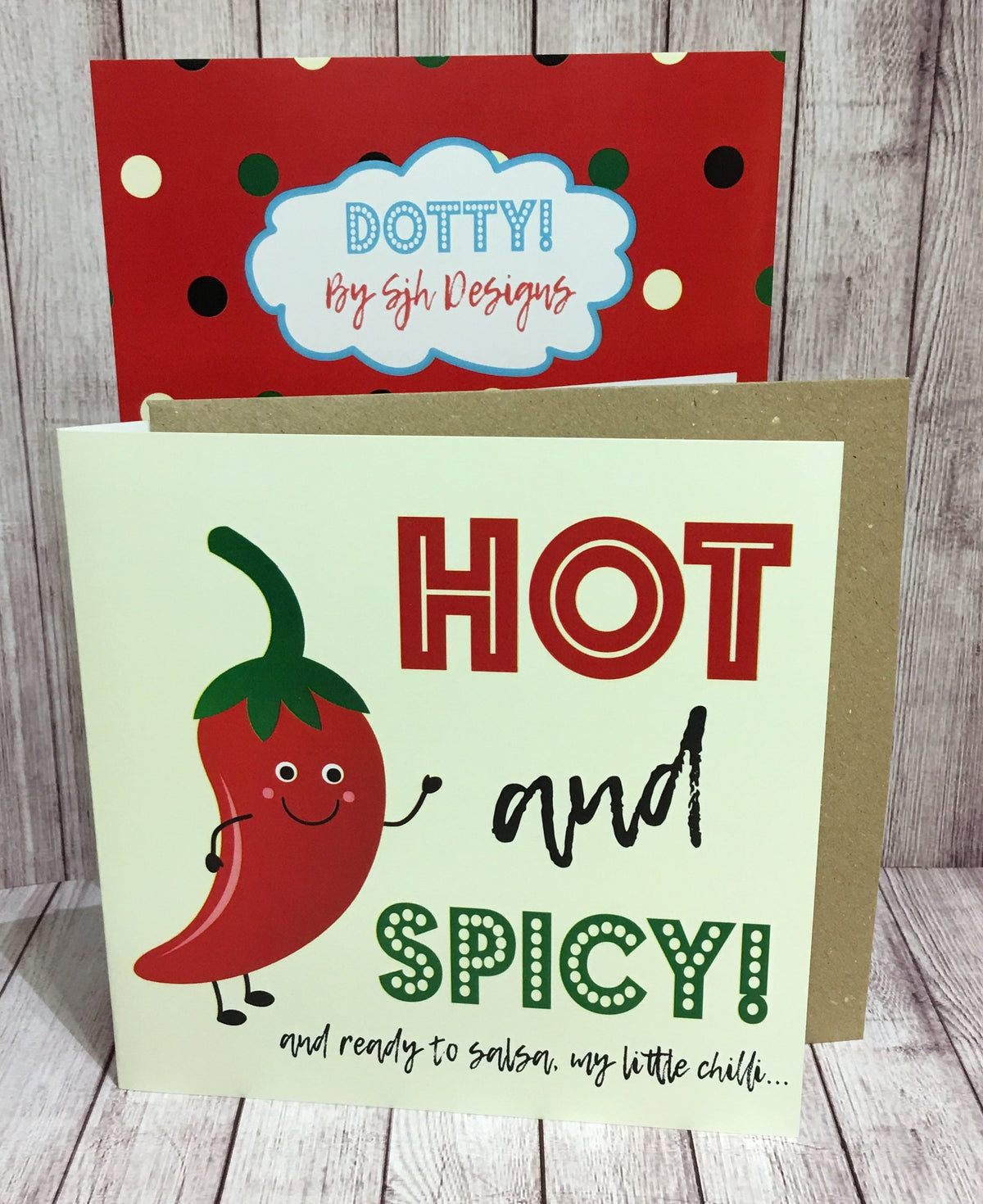 Dotty Card Range - Hot and Spicy Chilli Greetings Card — Red Robin Gifts